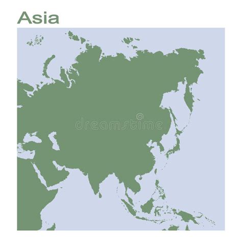 Mapa De Asia Continente Ejemplo Del Vector Ilustración del Vector