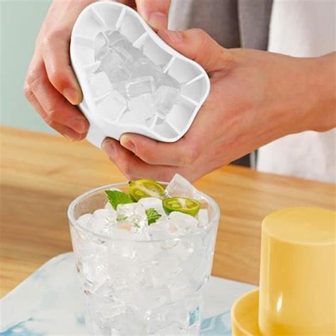 Bac à Glacon Moule A Glaçon avec Couvercle TAIZER 2PCS Seaux à Glace