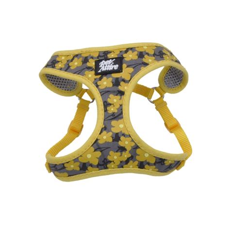 Coastal Pet Arnés Acolchonado Para Perro Color Amarillo Diseño Flores