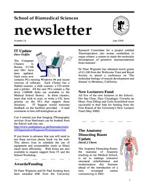 Fillable Online Nottingham Ac School Of Biomedical Sciences