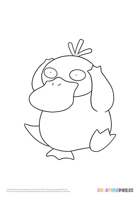 Pok Mon Psyduck Coloring Page