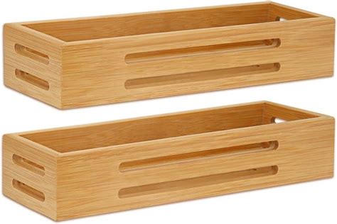 Bambou Rangement Epices Bambou Sans Perçage Lot de 2 Etagere a Epices