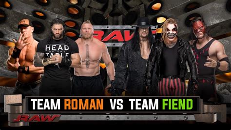 TEAM Roman Reigns Brock Lesnar John Cena Vs Fiend Bray Wyatt