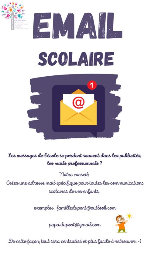 Un mail scolaire École Saint Joseph de Naast
