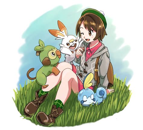 Gloria Scorbunny Sobble And Grookey Pokemon And More Drawn By