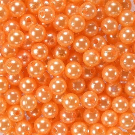 Koraliki perłowe 14 mm 4szt Pomarańczowy Dystrybutor Kufer Sklep