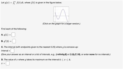 solved let g x ∫1xf t dt where f t is given in the figure