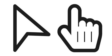 Mouse Cursor Icon Set Arrow And Hand In Modern Vector Image Atelier