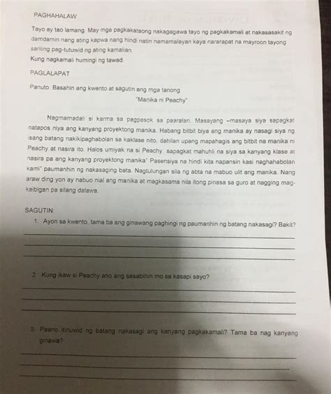 Basahin Ang Kwento At Sagutin Ang Mga Tanong Brainly Ph