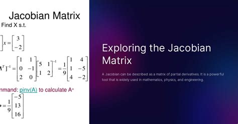 exploring the jacobian matrix