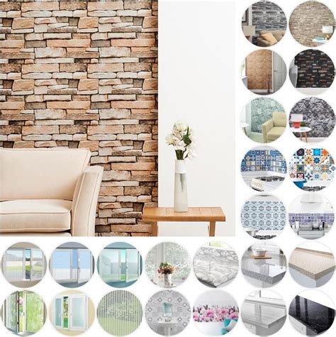 Rollo Papel Tapiz Auto Adherible Piedra Laja Mosaico Vinil En