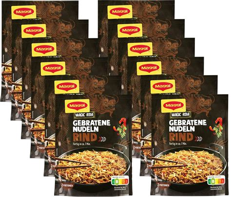 MAGGI Magic Asia Gebratene Nudeln Typ Rind Leckeres Fertiggericht