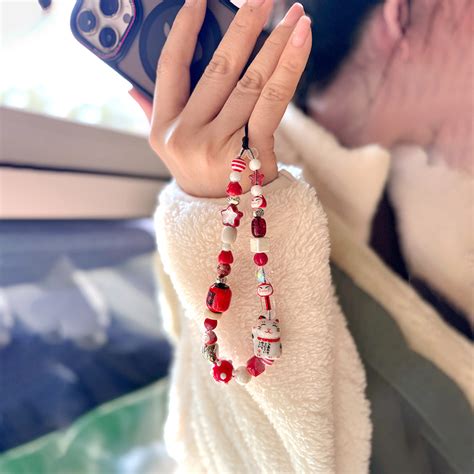 Jual Phone Strap Korea Lucu Pesona Beruang Cinta Hati Ikatan Simpul