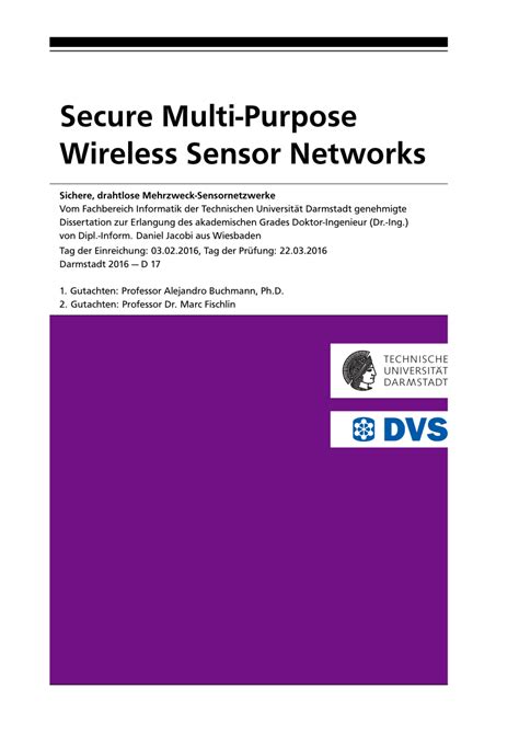 pdf secure multi purpose wireless sensor networks