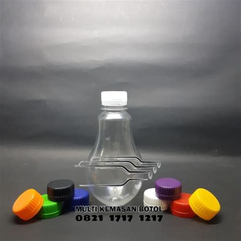Jual Botol Plastik PET Bohlam 330ml Botol Unik 330 Ml Tutup Natural