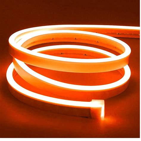 Cinta Led Neon Flexible Naranja Rollo 5m