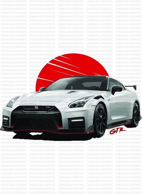 Digital Print Nissan Gtr Nissan Gtr R Nismo Japan Etsy
