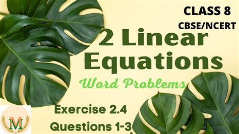class 8 2 linear equations how to solve sums related to reversing the digits word