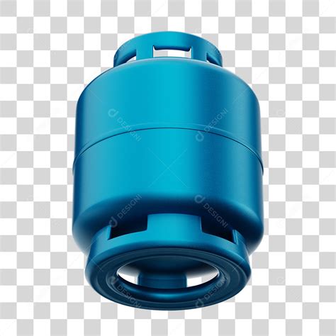 Botijão de Gás Azul Elemento 3D PNG Transparente download Designi