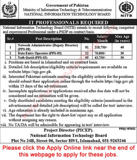 Ministry Of Information Technology And Telecommunication Jobs September