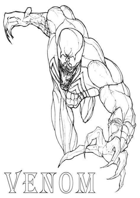 Venom Attaccando Da Colorare Scarica Stampa O Colora Subito Online