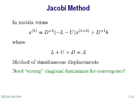 jacobi method