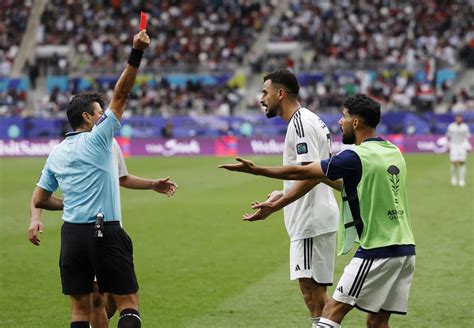 AFC Asian Cup Why Was Aymen Hussein Sent Off During Iraq Vs Jordan