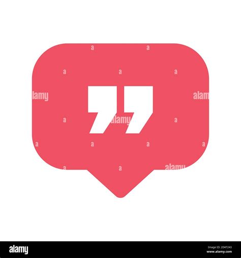 Quote Concept Icon Quotation Speech Bubble Symbol Vector Illustration