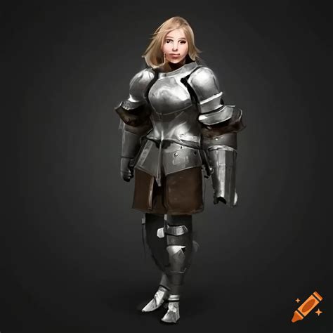 Female Knight In Full Plate Armor On Craiyon