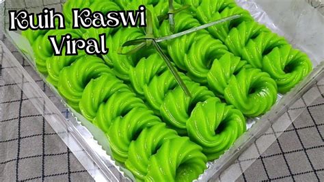 Kuih Kaswi Pandan Viral Gedik Resepi Tanpa Santan Guna Acuan Twister