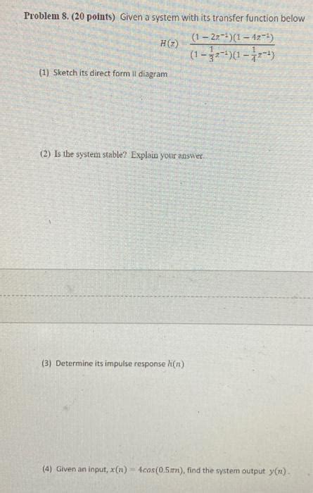 solved problem 8 20 points given a system with its