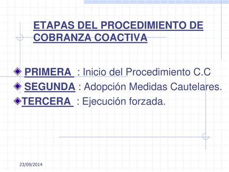 PPT PROCEDIMIENTO DE COBRANZA COACTIVA SUNAT 2014 Mag OVIDIO