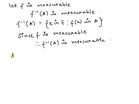 solved 7 let the function f be defined on a measurable set e show that f is measurable if