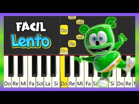 OSITO GOMINOLA PIANO FÁCIL LENTO YouTube