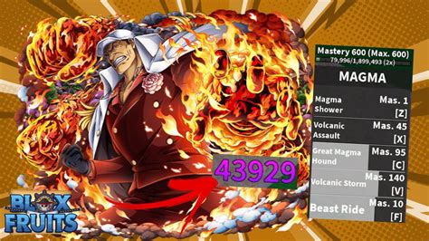 The Strongest Fruit Max Mastery Magma Awakening Showcase