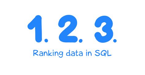 ranking data with sql window functions