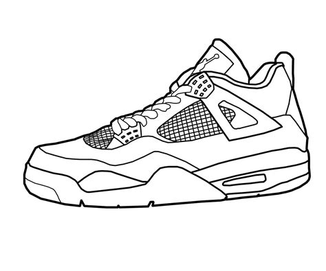 Jordan 4 Para Colorear Imprimir E Dibujar ColoringOnly