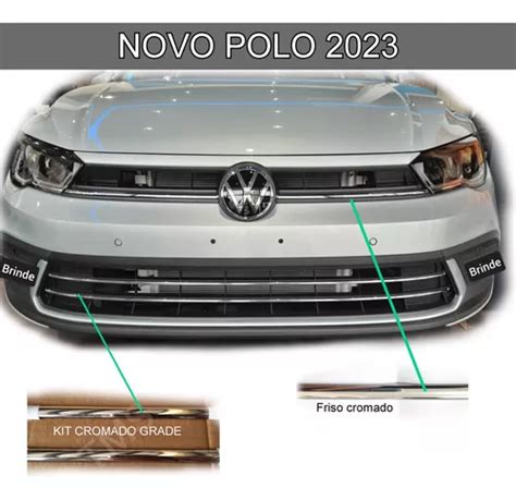 Aplique Friso Cromado Polo Detalhe Grade Parachoque