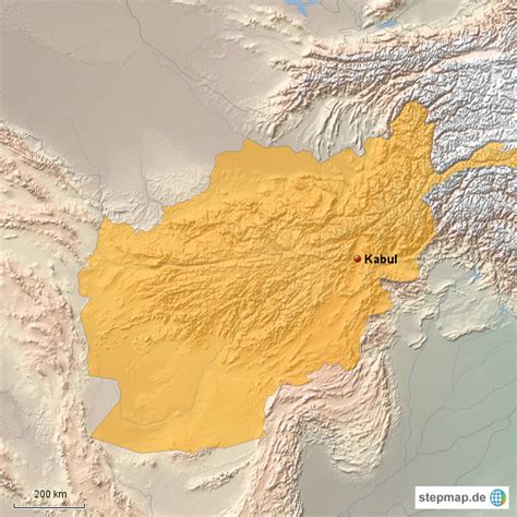 StepMap Afghanistan neu Landkarte für Asien
