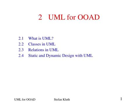 ppt 2 uml for ooad powerpoint presentation free download id 1212678