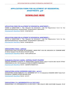 Fillable Online APPLICATION FORM FOR ALLOTMENT OF RESIDENTIAL