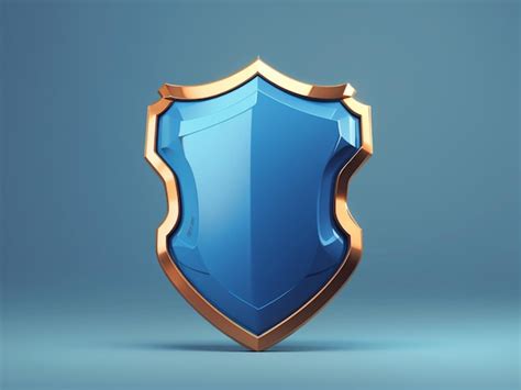 Premium Photo Shield Protect And Security Concept Blue Shield Of Safety