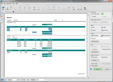 how to extract pdf tables to excel with precision