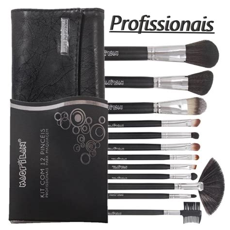 Macrilan Kit 12 Pinceis Profissionais Kp1 2D 3 Estojos