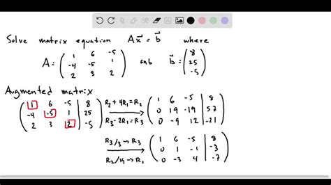 solved given a and b to the right write the augmented matrix for the linear system that