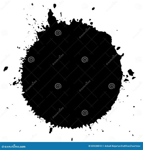 Salpicadura Del Vector De La Mancha Blanca Negra De La Tinta