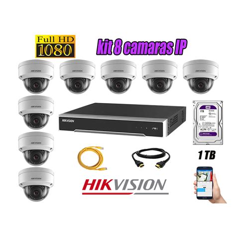 Ripley HIKVISION CÁMARAS DE SEGURIDAD KIT 8 IP POE INTERIOR DISCO