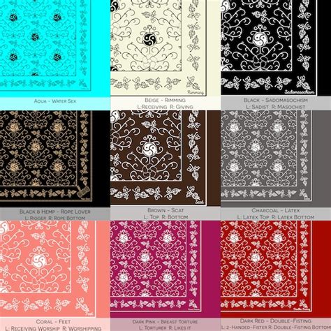 hanky code bandanas gay fetish flagging kink and lgbt etsy