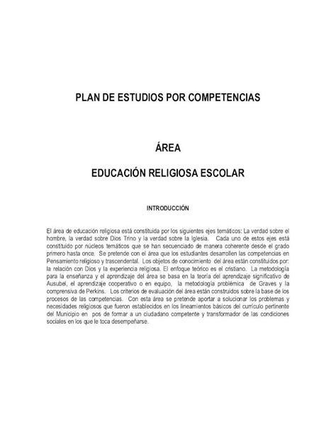 PDF PLAN DE ESTUDIOS POR COMPETENCIAS ÁREA La apreciación del