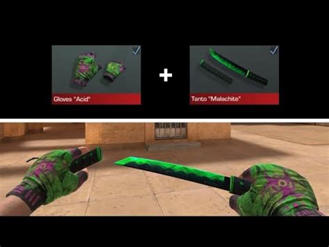 Gameplay Gloves Acid And Tanto Malachite Standoff Youtube